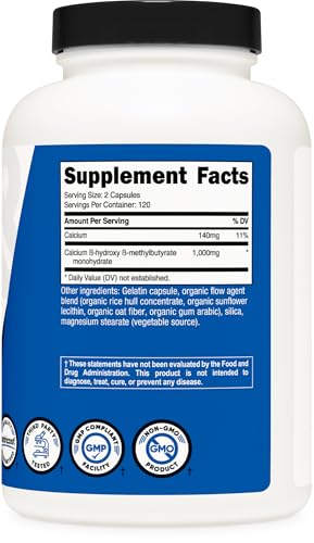 Nutricost HMB capsules for overall wellness