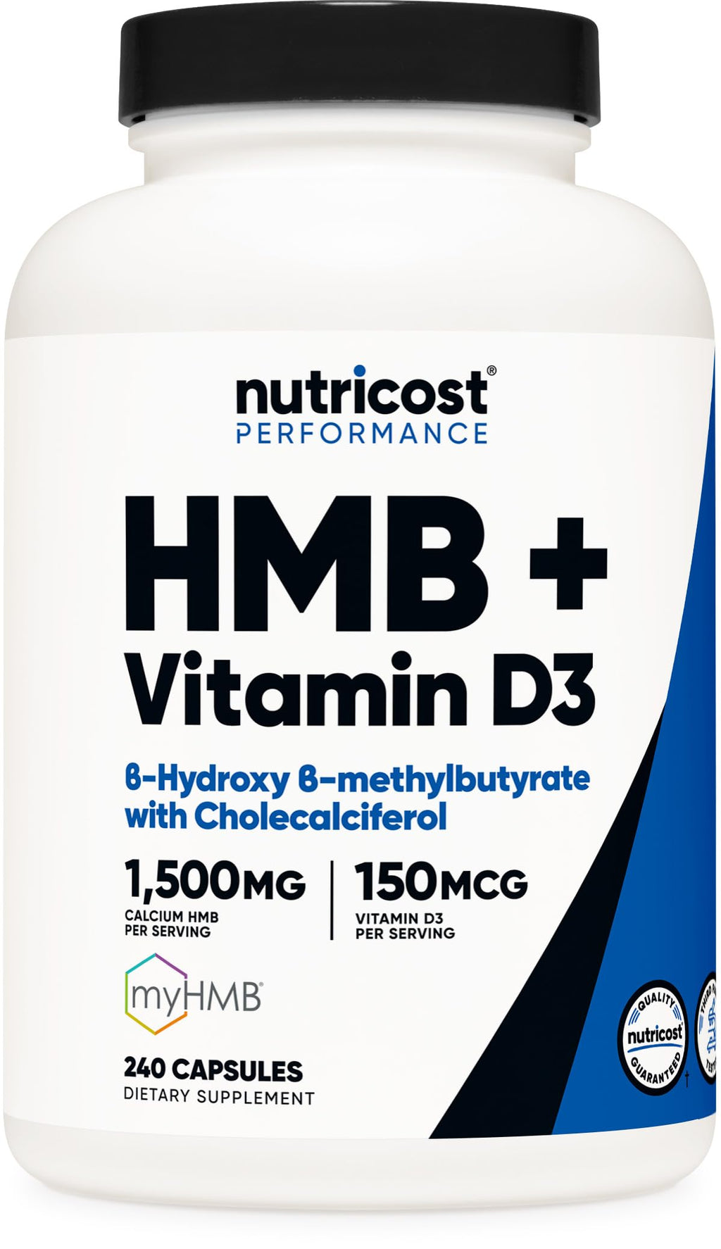 Nutricost HMB vitamin D3 capsules