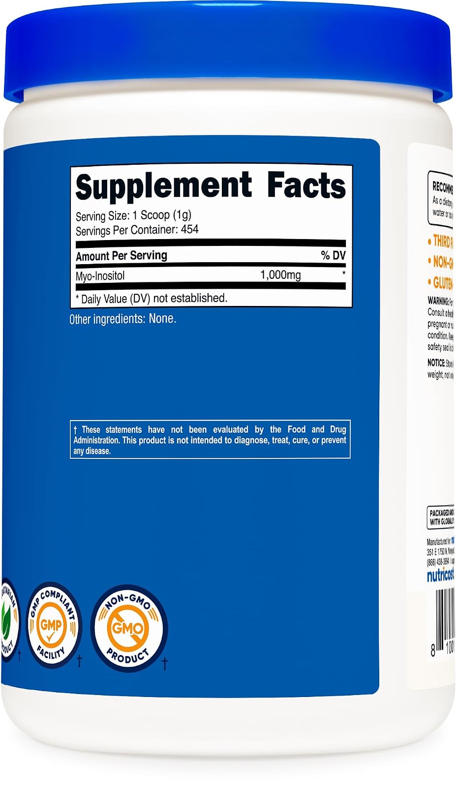 Nutricost Inositol for healthy metabolism