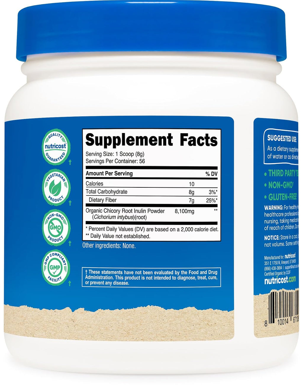 Nutricost inulin powder for healthy digestion
