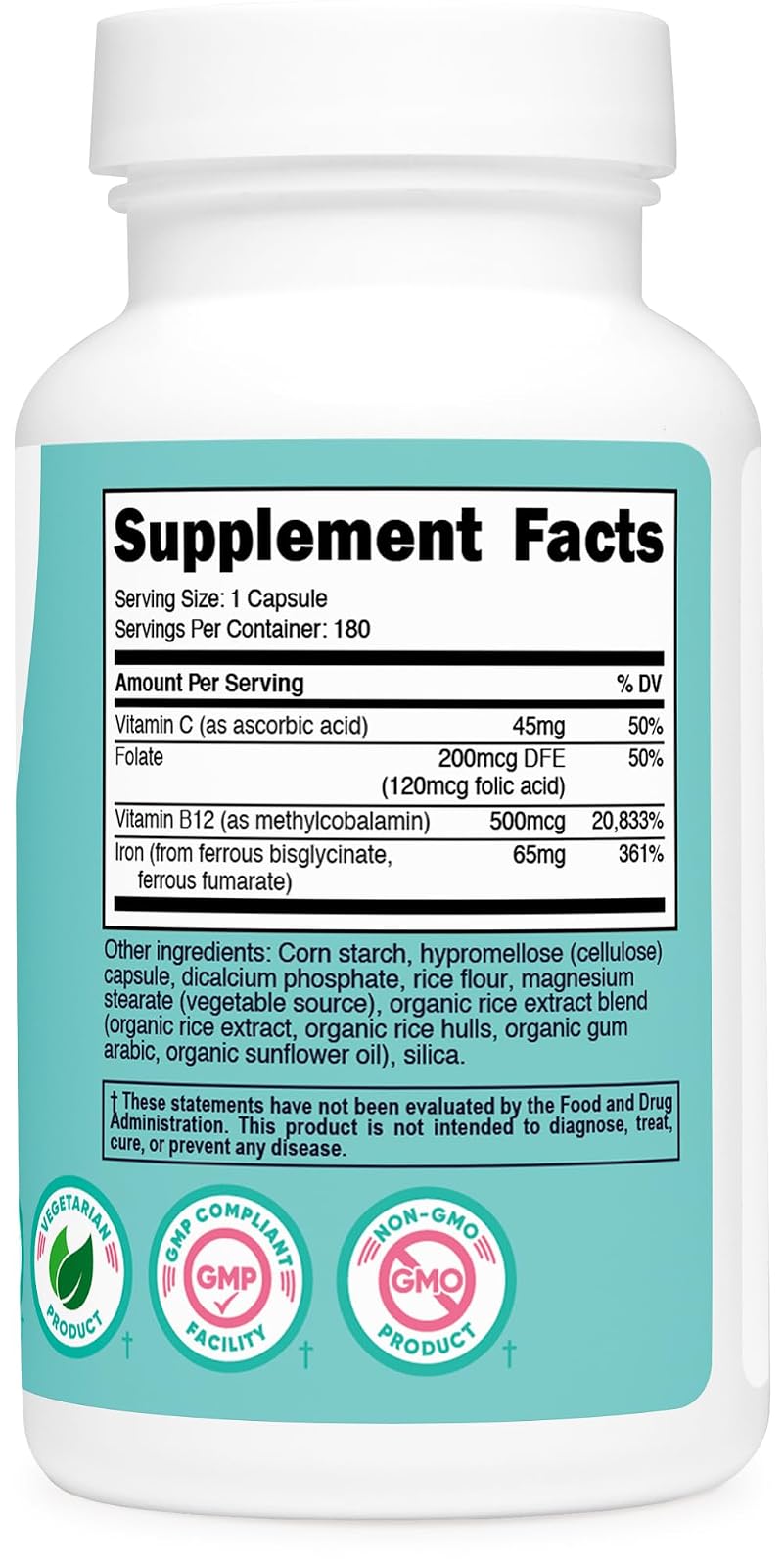 Nutricost iron for improved absorption