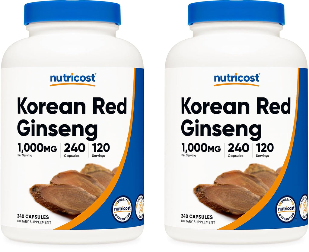 Nutricost Korean Ginseng capsules for energy