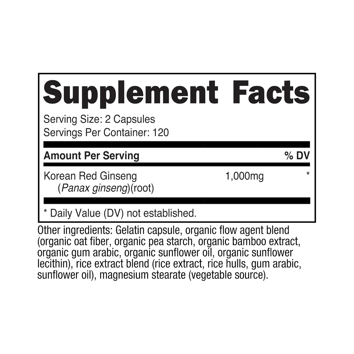 Nutricost Korean Ginseng for overall wellness