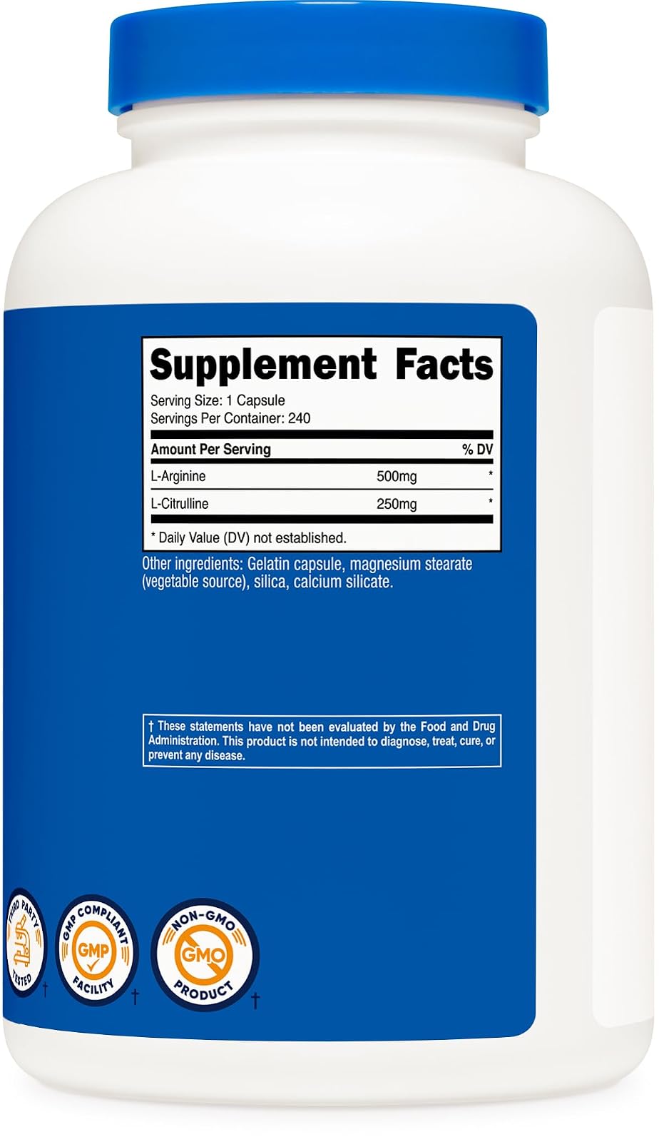 Nutricost L-Arginine capsules for energy boost