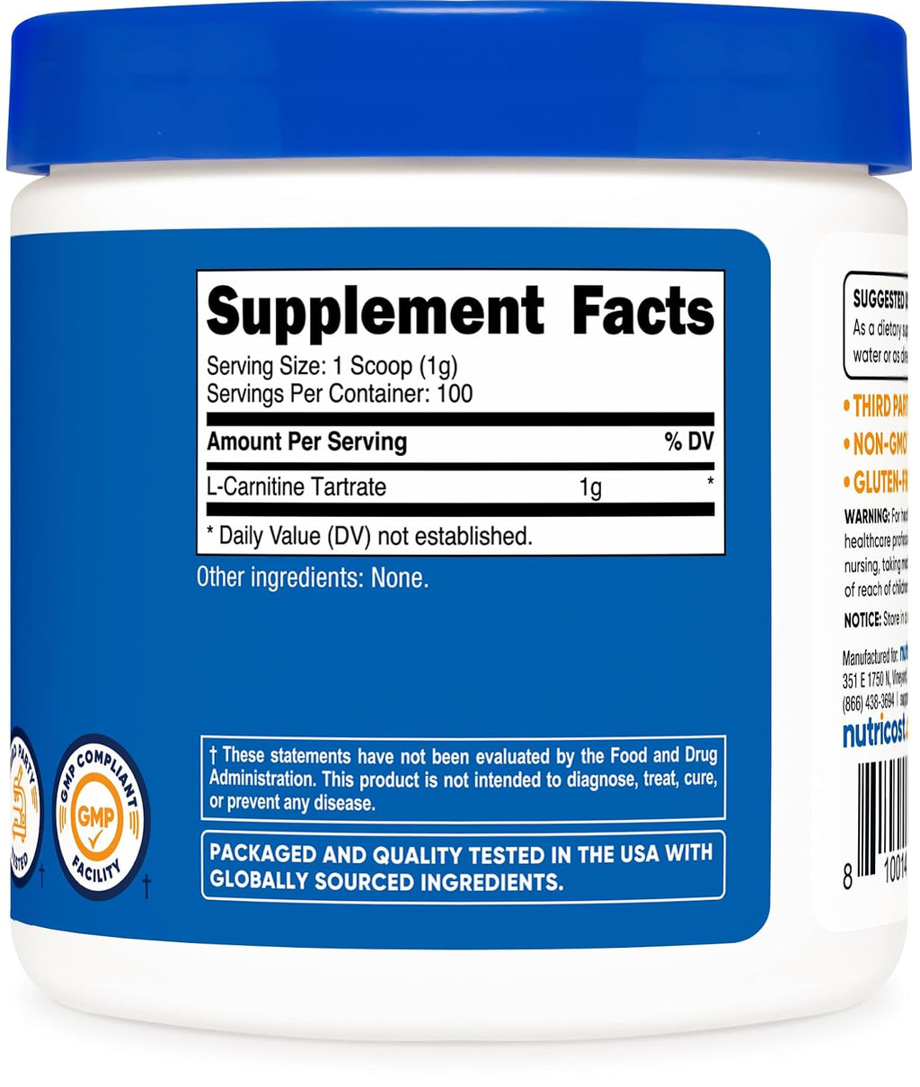 Nutricost L-Carnitine for energy support