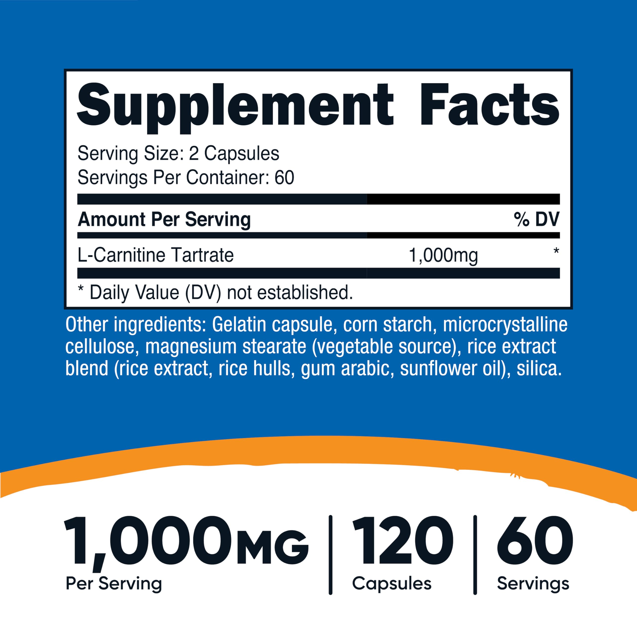 Nutricost L-Carnitine supports fat metabolism