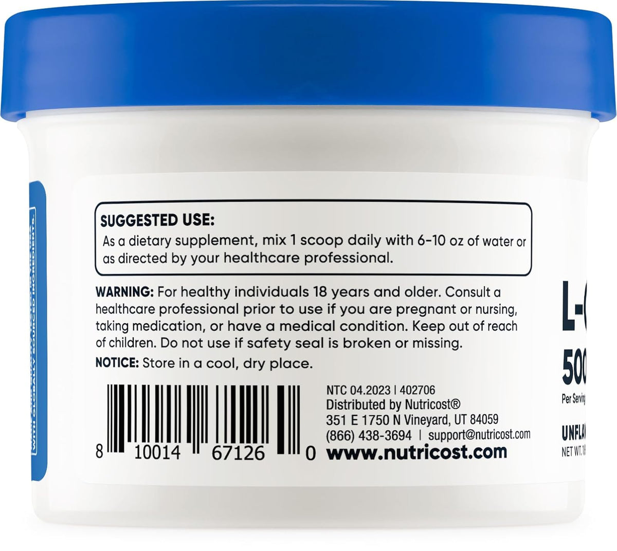 Nutricost L-Carnosine for enhanced wellness