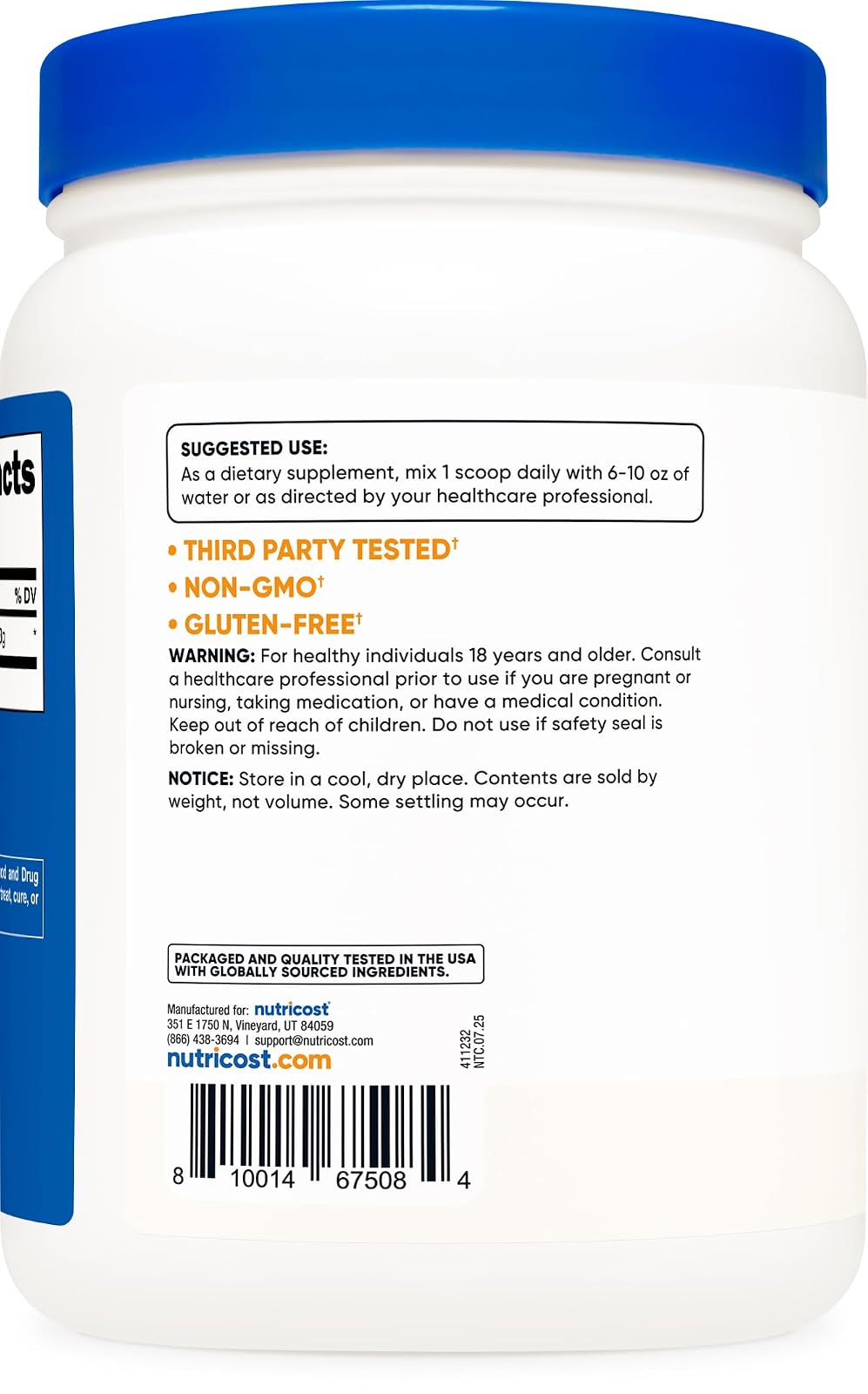Nutricost L-Citrulline Malate for muscle recovery