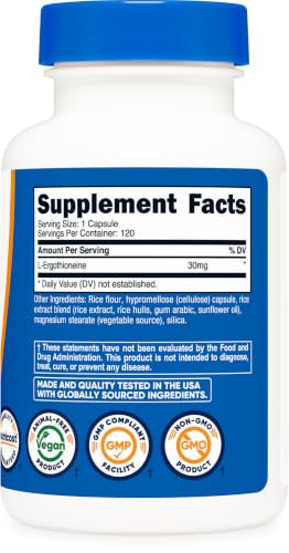 Nutricost L-Ergothioneine for daily vitality
