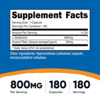 Nutricost l-glutamine 800 mg capsules