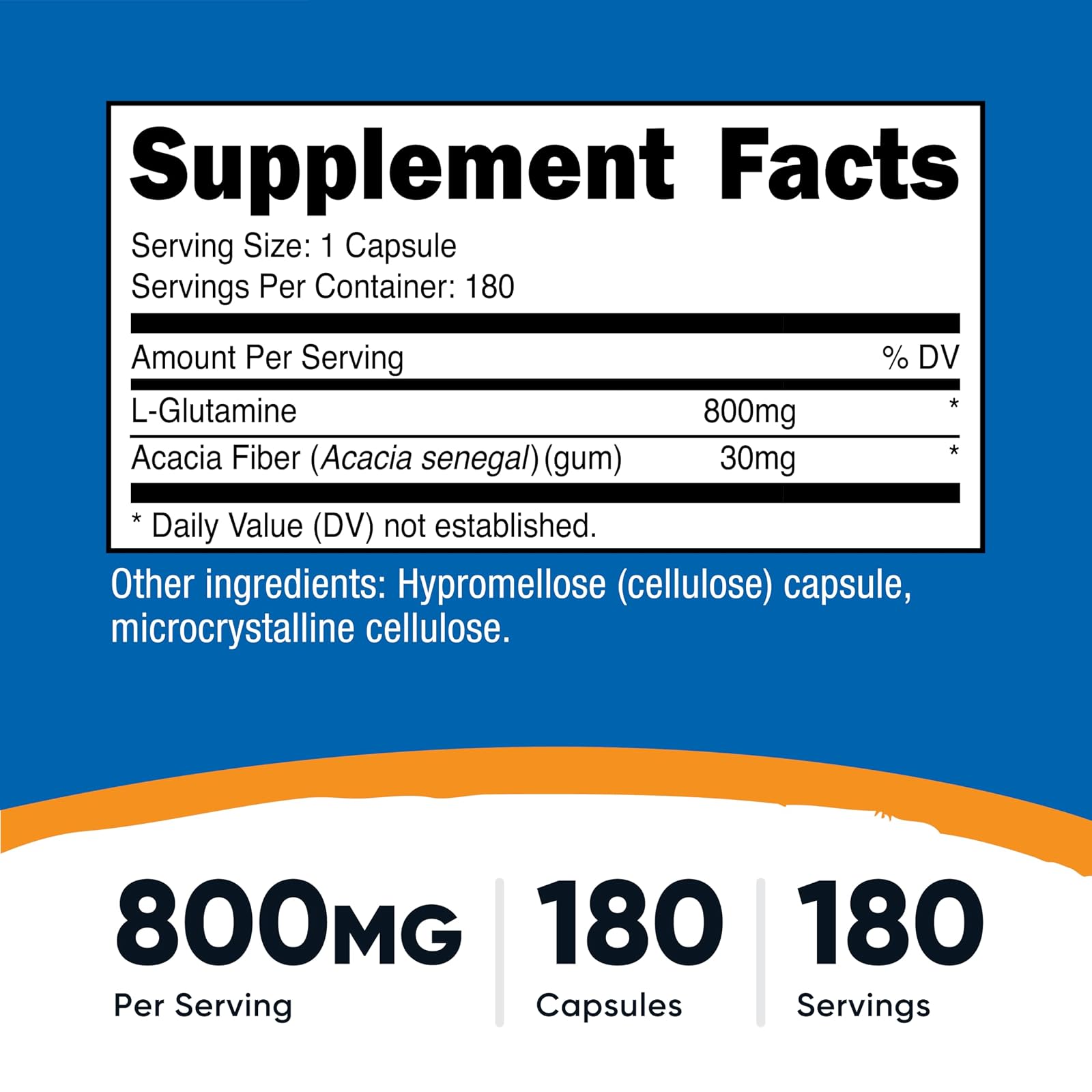 Nutricost l-glutamine 800 mg capsules