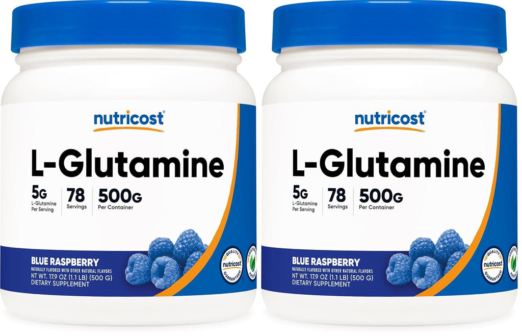 Nutricost L-Glutamine Blue Raspberry flavour