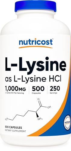 Nutricost L-Lysine 1000 mg capsules