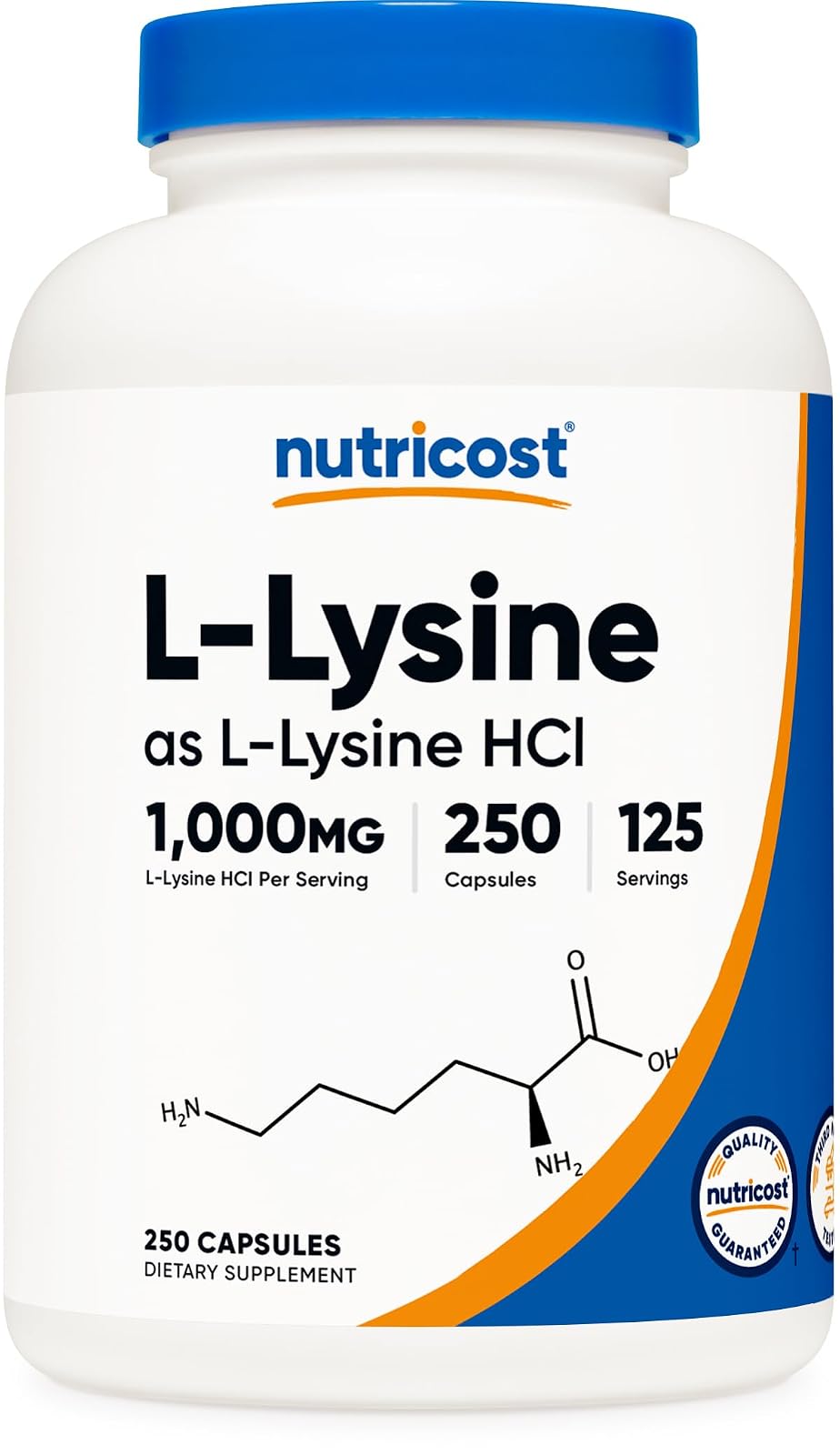 Nutricost l-lysine 1000 mg capsules