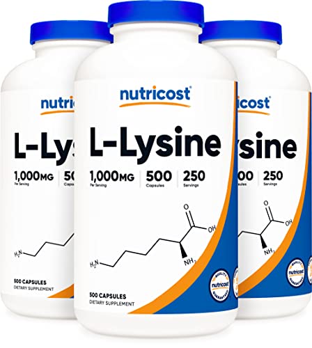 Nutricost L-Lysine 500 mg capsules