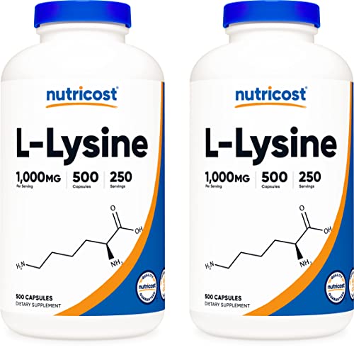Nutricost L-Lysine 500 mg capsules