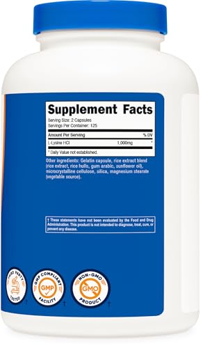 Nutricost L-Lysine for overall wellness