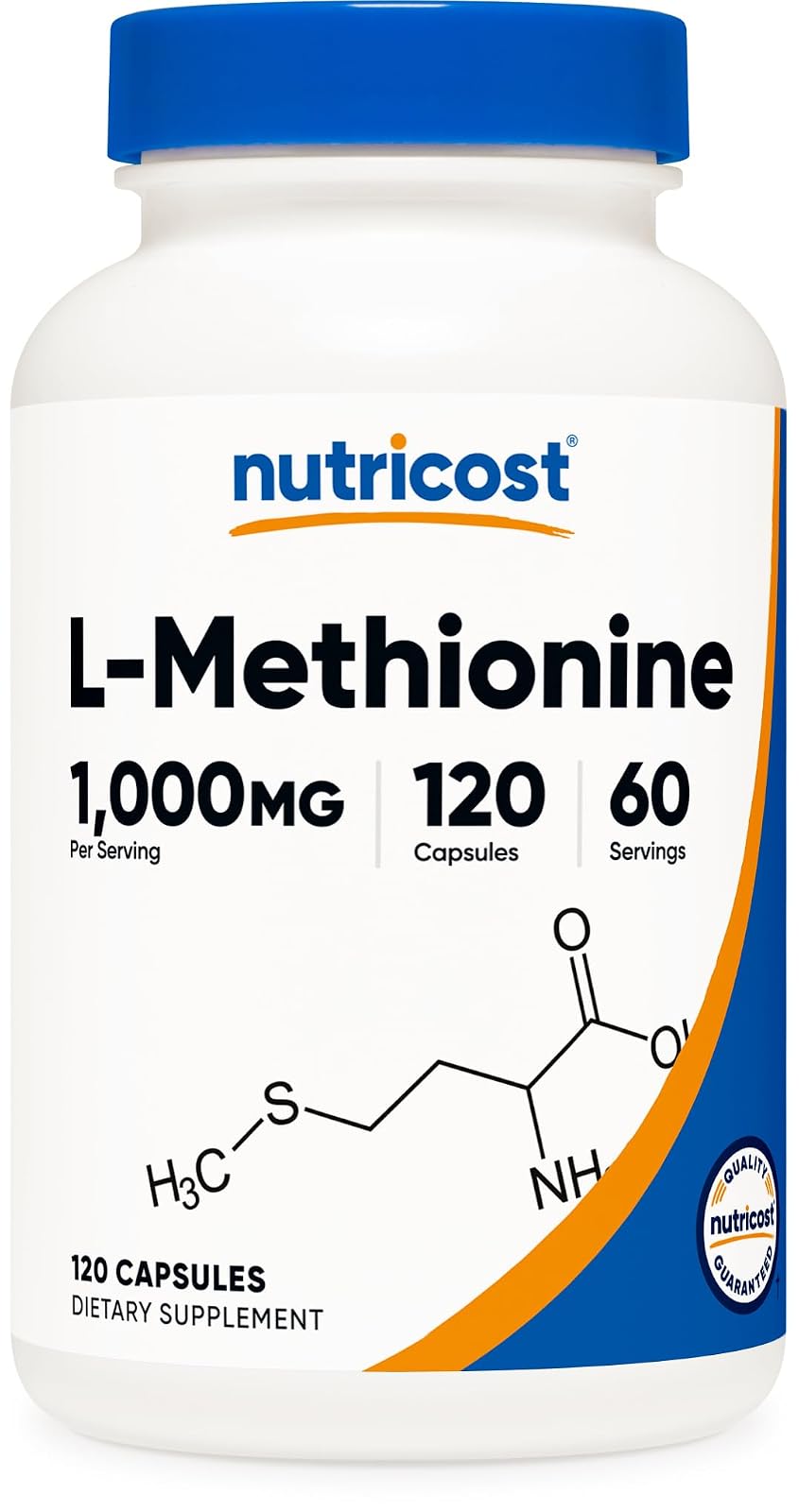 Nutricost L-Methionine 1000 mg capsules