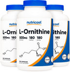 Nutricost L-Ornithine 500 mg capsules