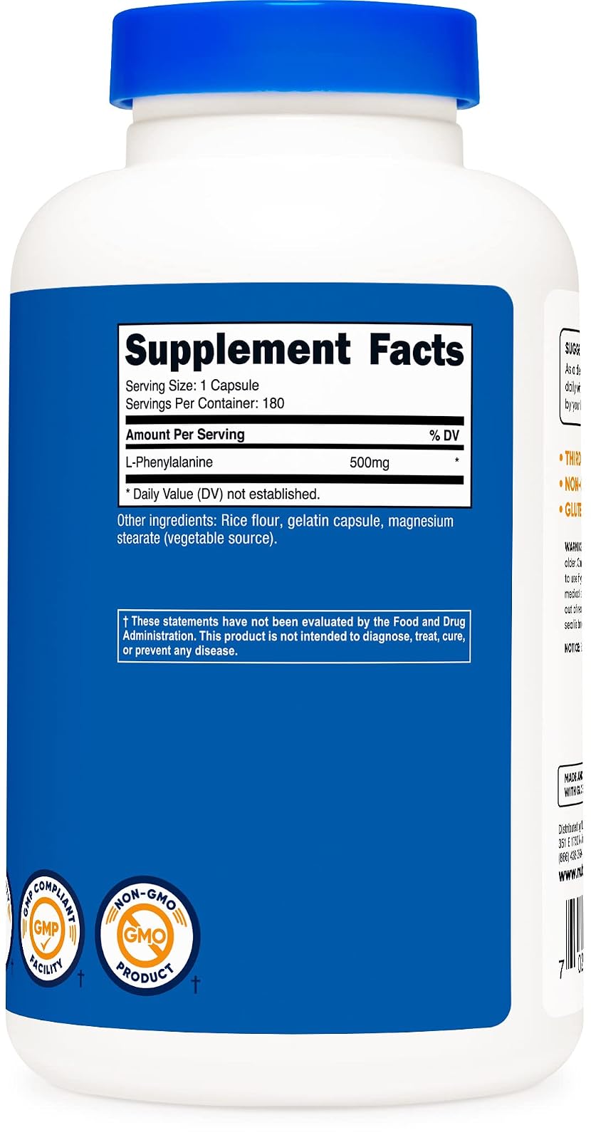 Nutricost L-Phenylalanine for cognitive function