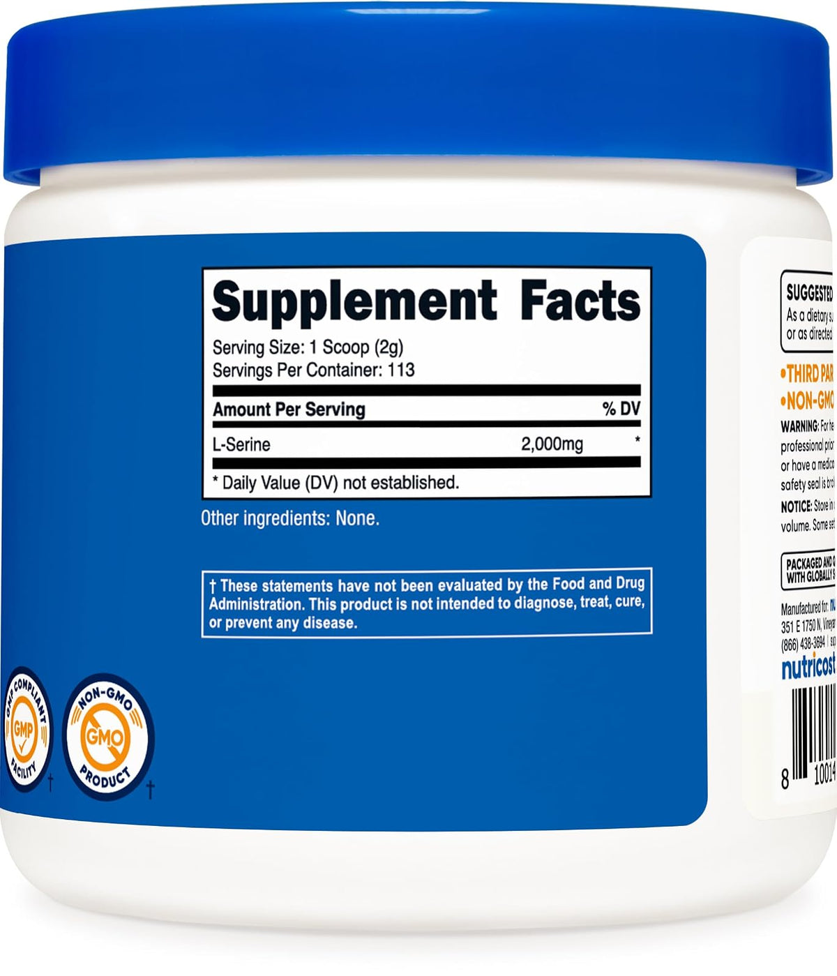 Nutricost L-Serine for overall wellness