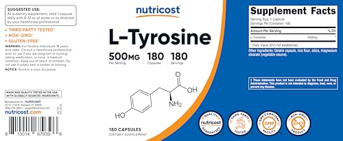 Nutricost L-Tyrosine for workout recovery