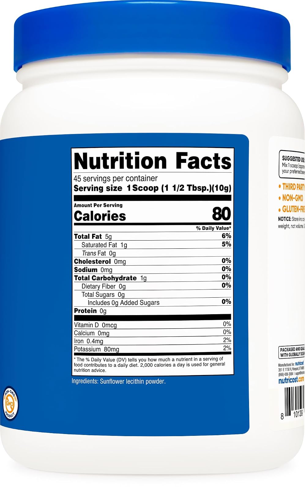 Nutricost lecithin supports heart health