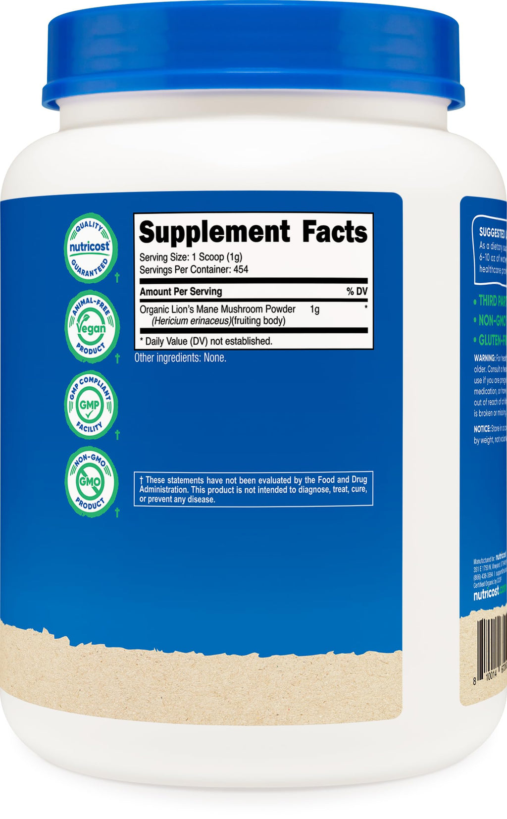 nutricost lion's mane for immune support