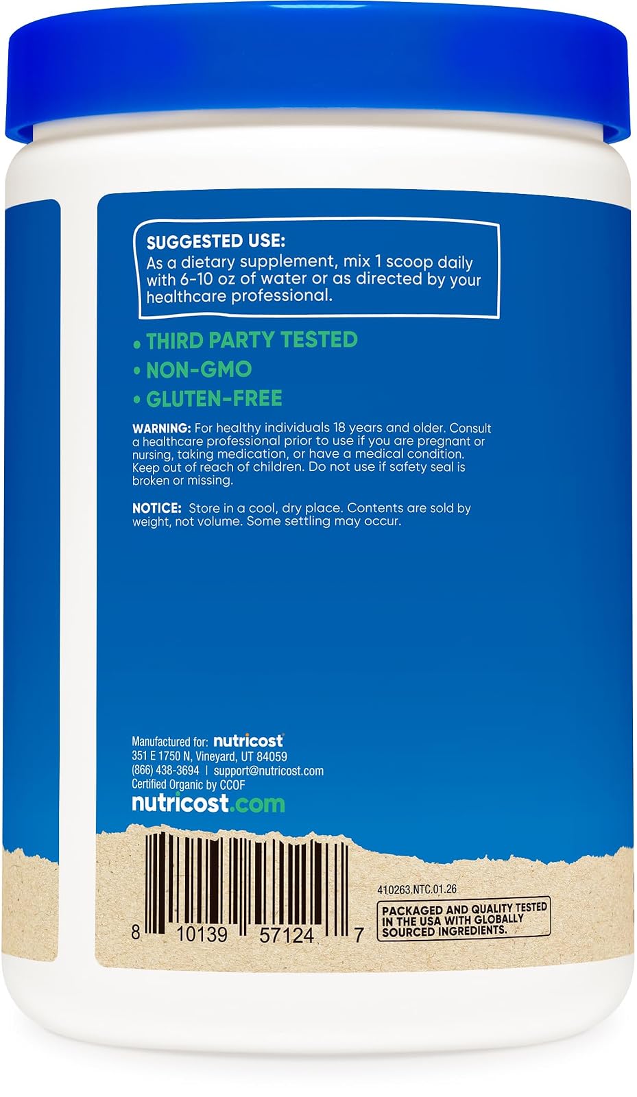 nutricost lion's mane for natural energy