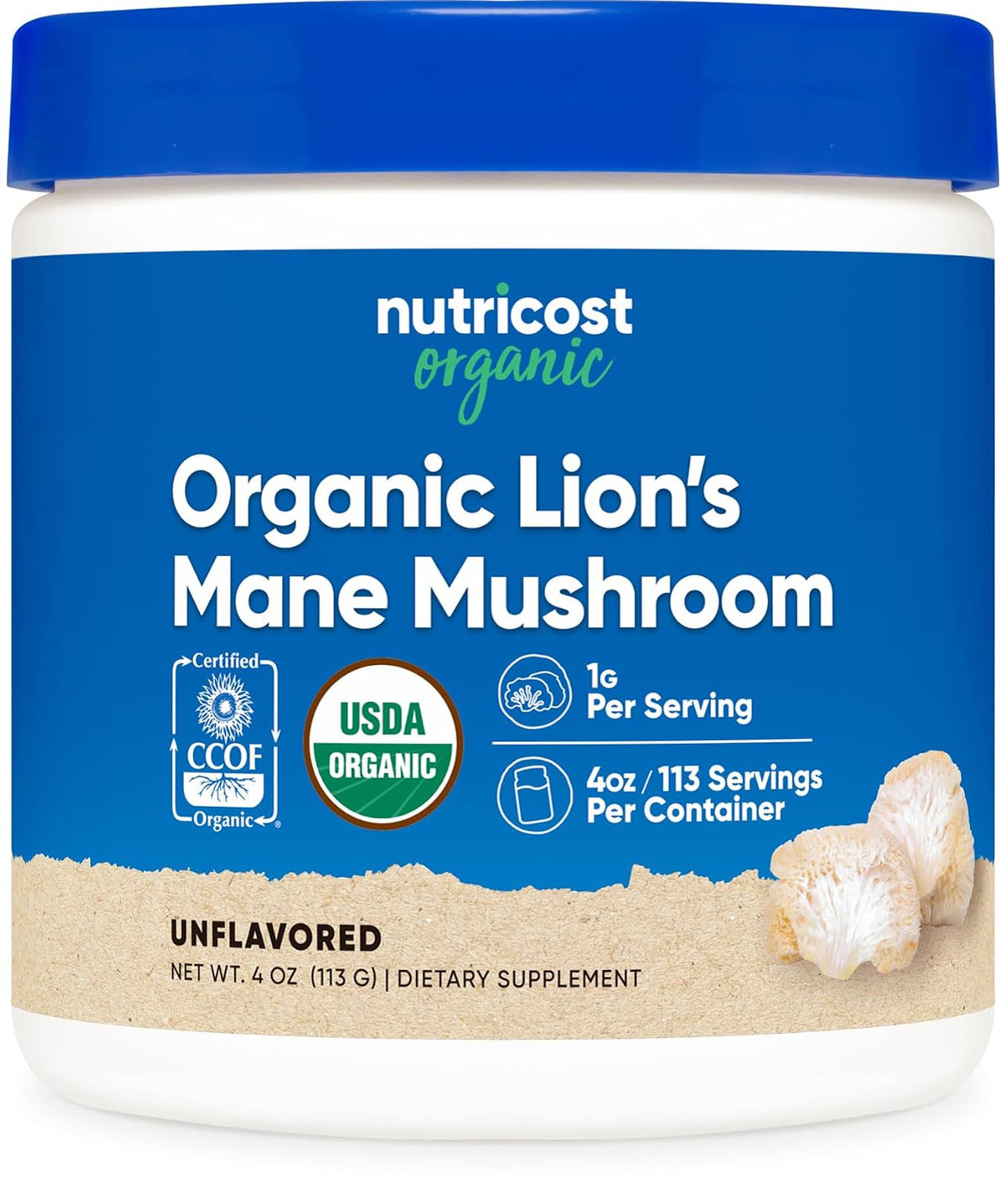 nutricost lion's mane mushroom powder