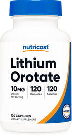 Nutricost Lithium Orotate 10 mg capsules