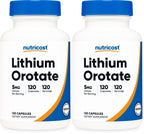 Nutricost Lithium Orotate 5 mg capsules