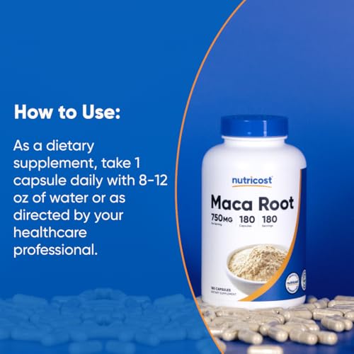 Nutricost maca root for enhanced performance