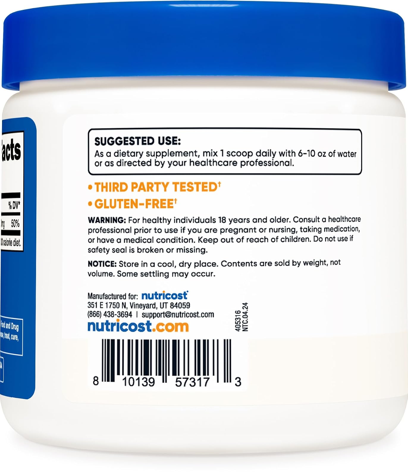 Nutricost magnesium citrate for muscle recovery