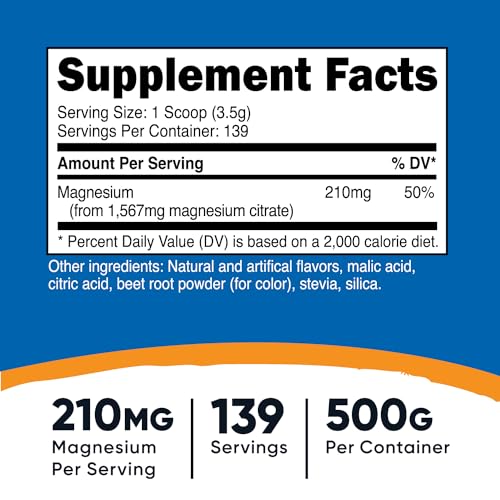 Nutricost magnesium citrate for muscle support