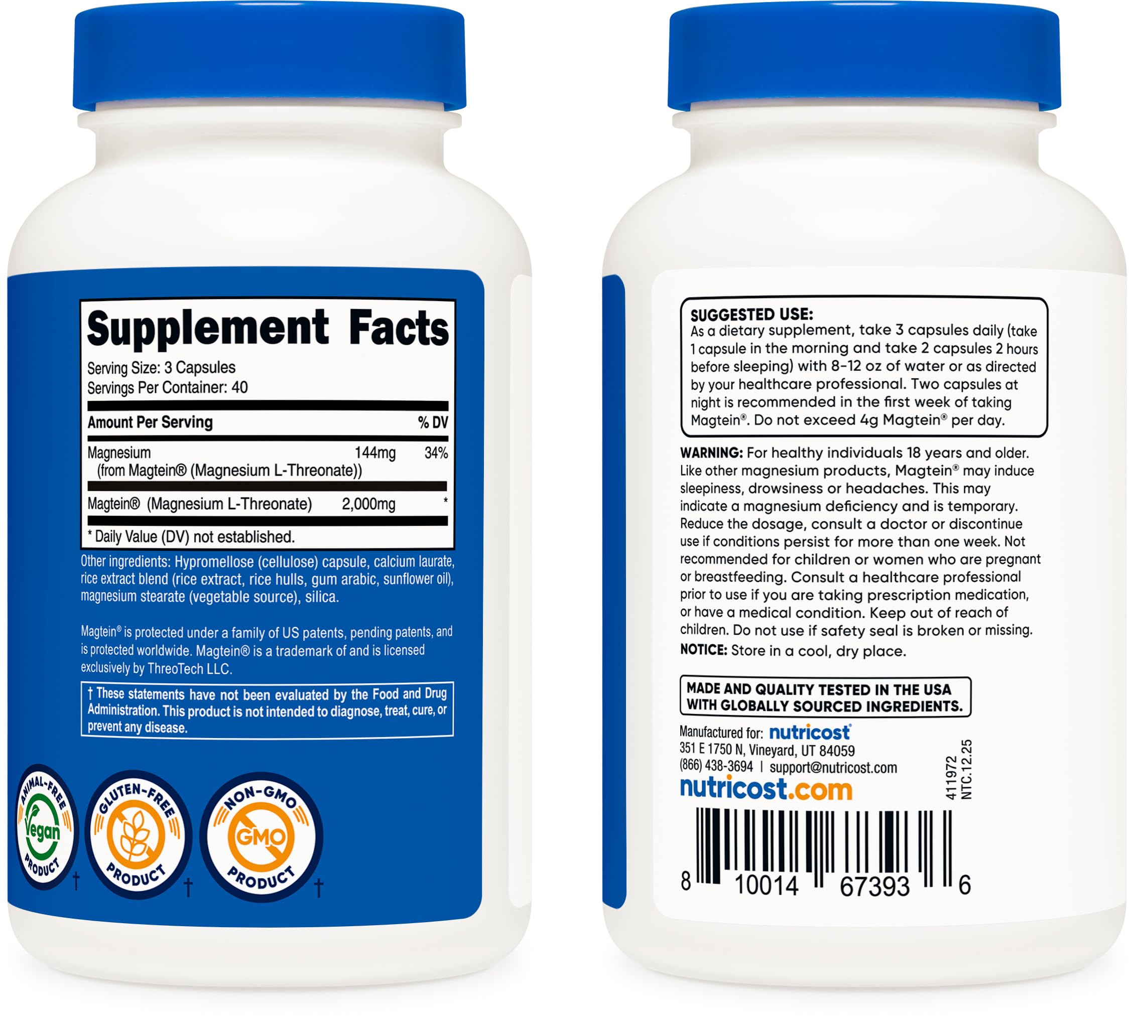 Nutricost magnesium for muscle recovery