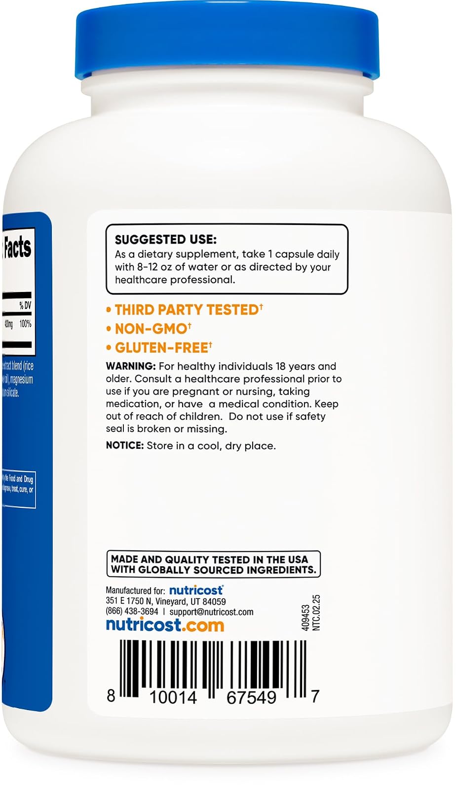 Nutricost magnesium oxide for daily wellness