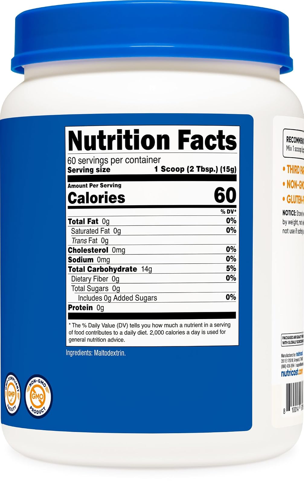 Nutricost maltodextrin for healthy baking