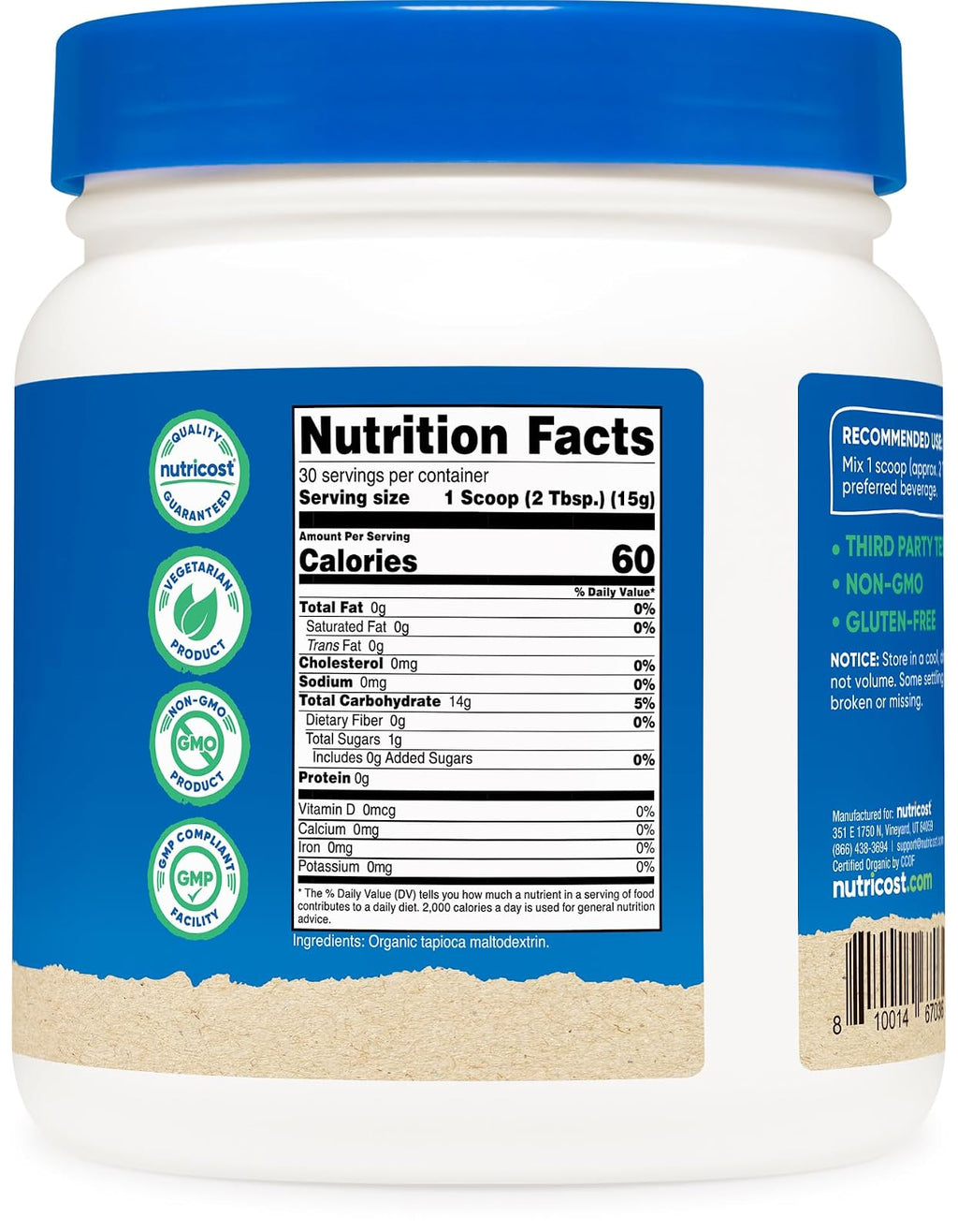 Nutricost maltodextrin for healthy recipes