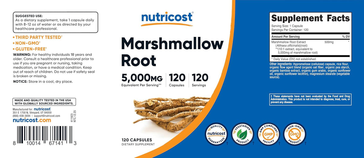 Nutricost marshmallow root for overall wellness