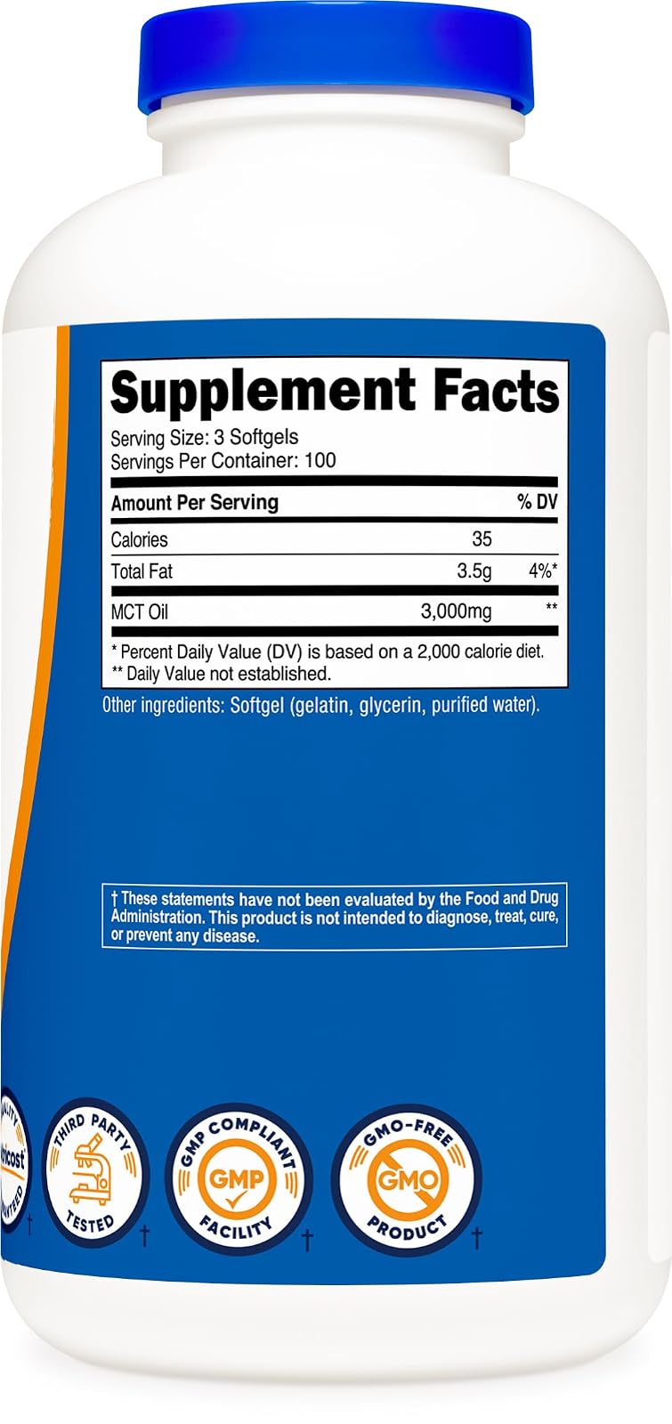 Nutricost MCT oil for overall wellness