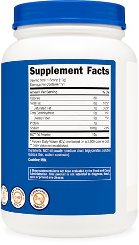 Nutricost MCT oil powder for keto diet