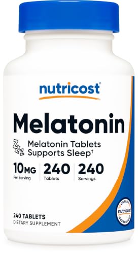Nutricost melatonin 10mg tablets for sleep