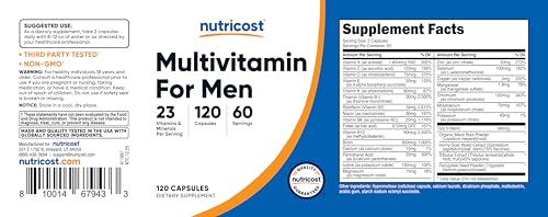 Nutricost men's multivitamin for vitality