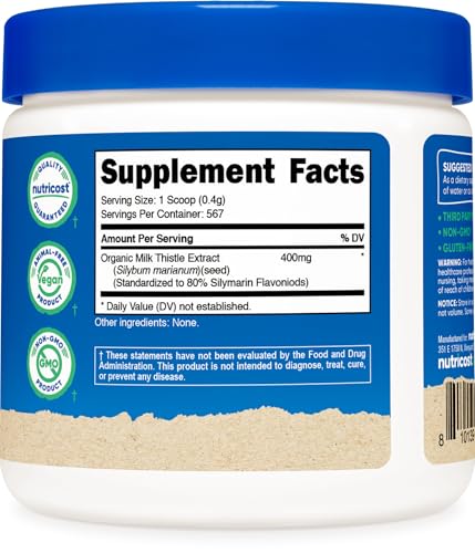 Nutricost milk thistle for detoxification