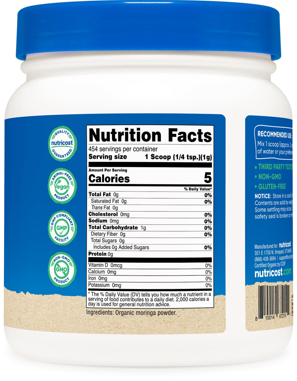 Nutricost moringa for overall wellness