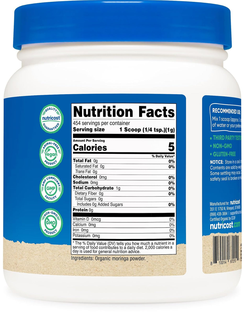 nutricost moringa powder for nutritional support
