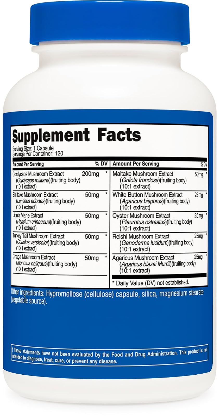 Nutricost mushroom blend for wellness