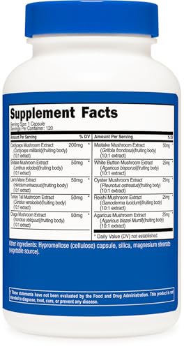 Nutricost mushrooms for daily nutrition
