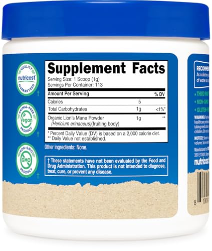 nutricost mushrooms for natural vitality